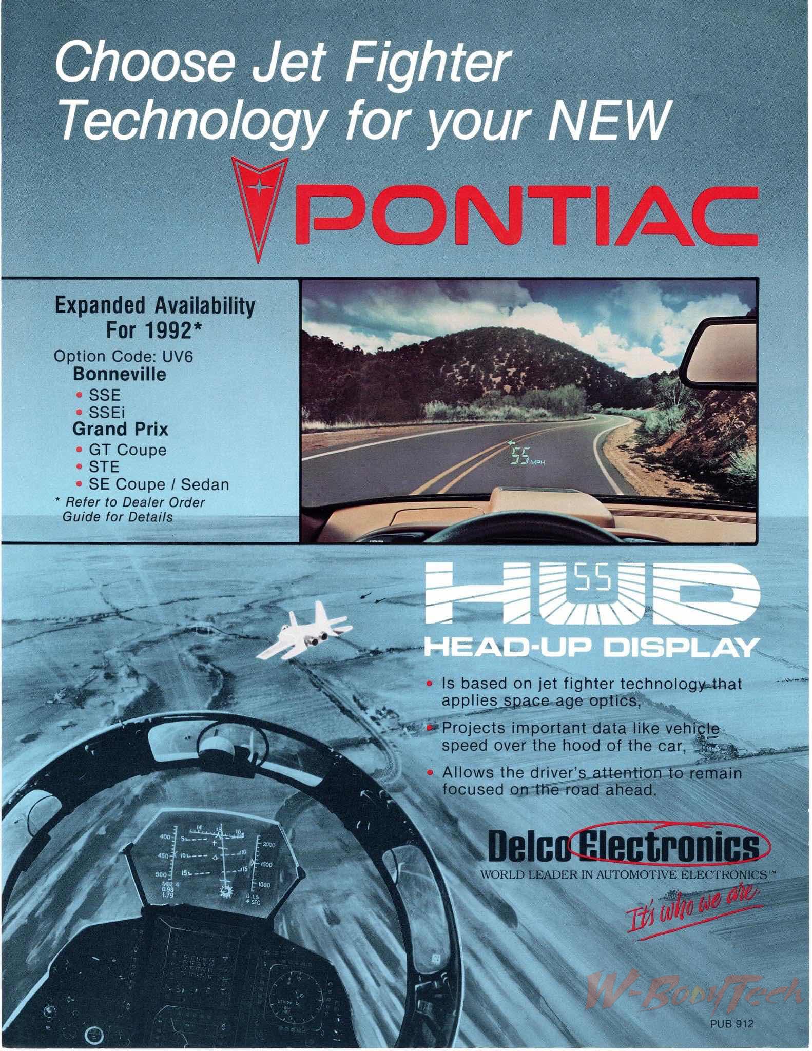 History of the HUD in Pontiac Cars – W-BodyTech